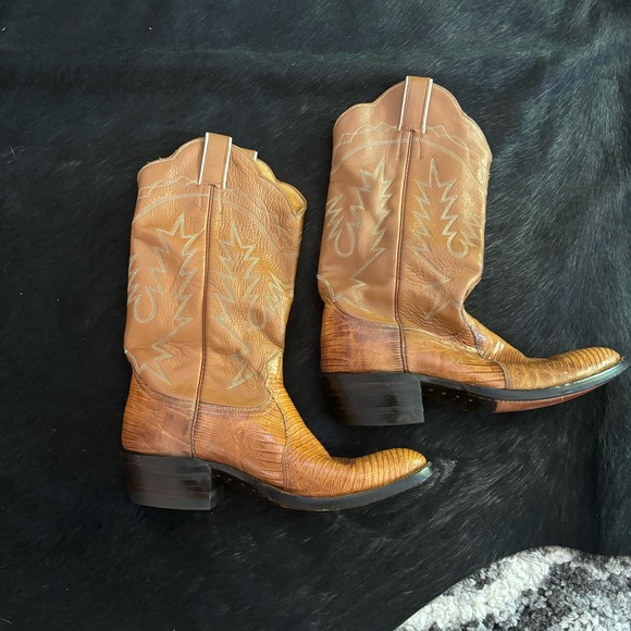 Mustang | Shoes | Mustang Tan Leather Cowboy Boots | Poshmark